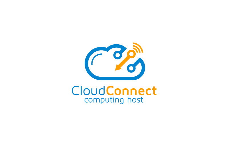 Connect Cloud Logo Design Template #233872 - TemplateMonster