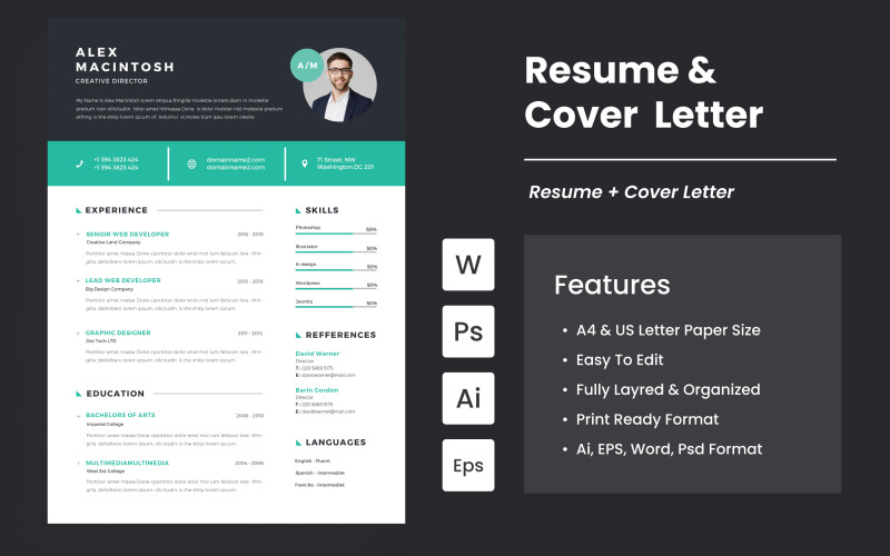 Smart Resume And Cover Letter Template - TemplateMonster