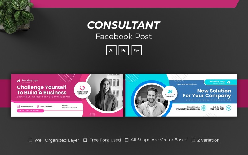 Consultant Facebook Cover #233982 - TemplateMonster