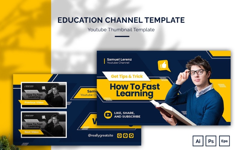 Education Channel Youtube Thumbnail #234308 - TemplateMonster