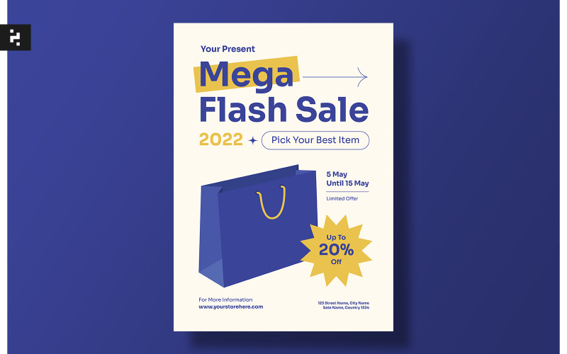 Mega Flash Sale Flyer Template #234332 - TemplateMonster