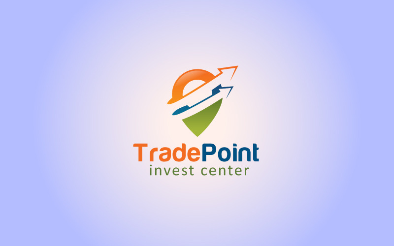 Modèle de conception de logo de point commercial
