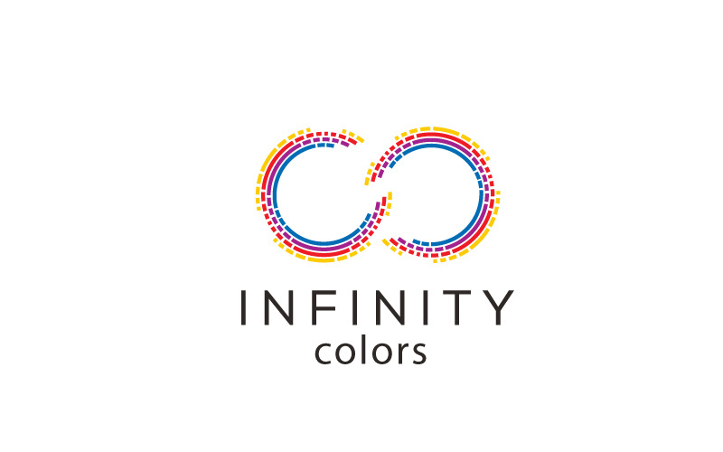 Plantilla de diseño de logotipo de color infinito
