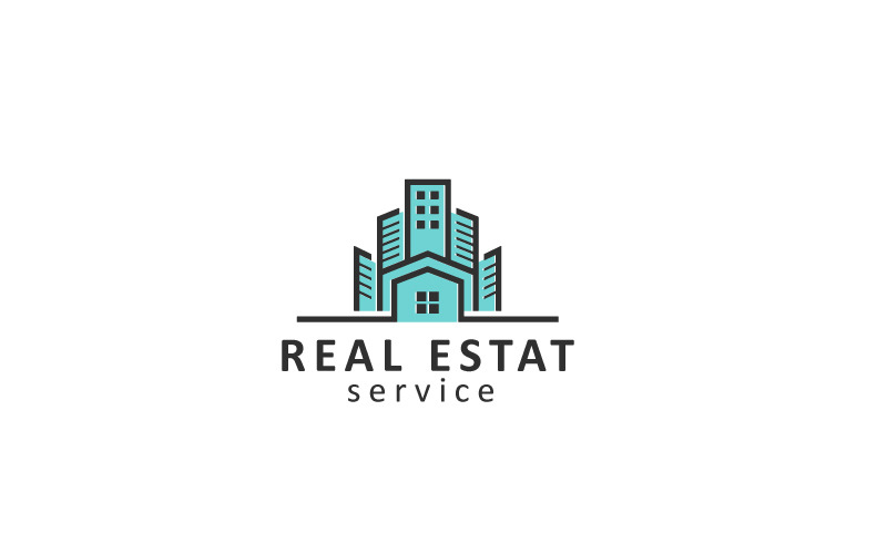 Real Estate Service Logo Design Template - TemplateMonster