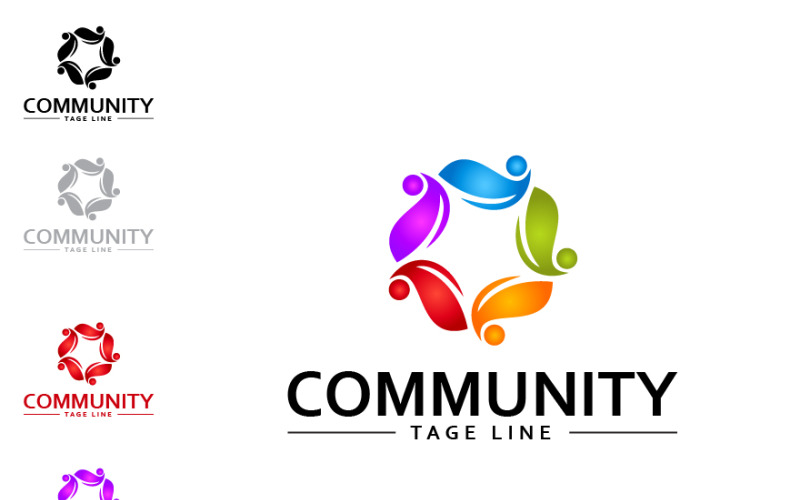 Designvorlage für das Logo der sozialen Gemeinschaft
