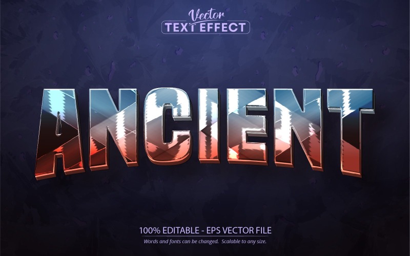 Ancient - Editable Text Effect, Shiny Cool Colors Text Style, Graphics ...