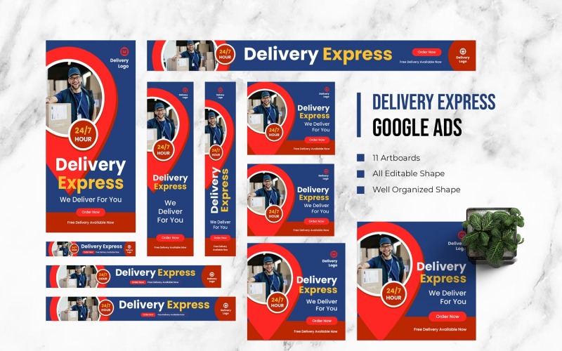 Delivery Express Google Ads #235099 - TemplateMonster