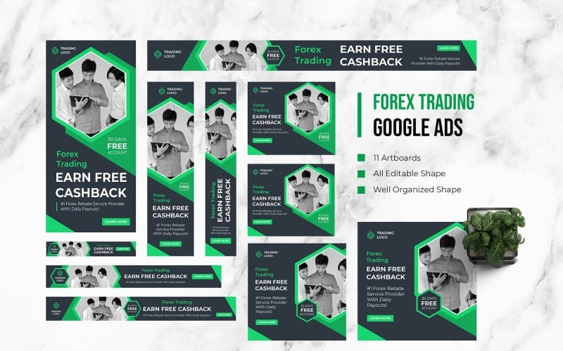 Forex Trading Google Ads Template #235104 - TemplateMonster