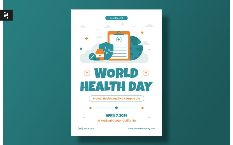 World Health Day Flyer Template #235467 - TemplateMonster