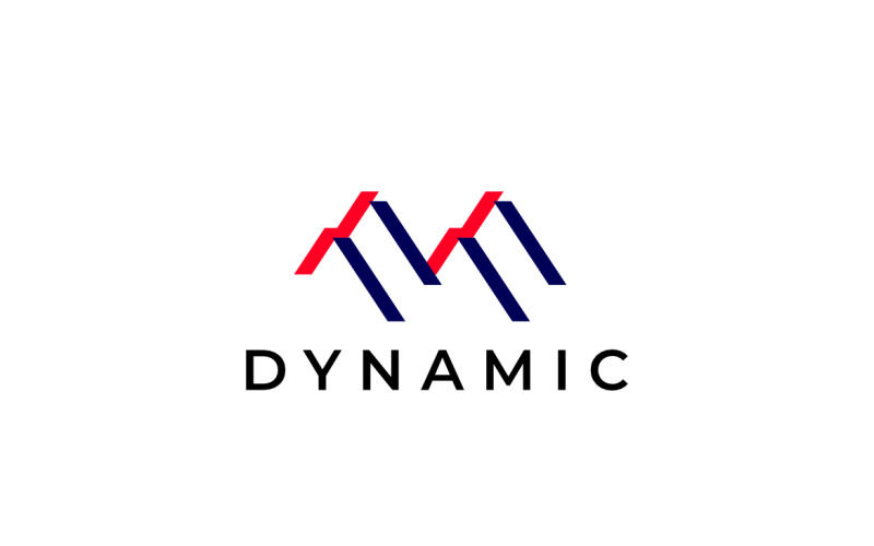 Letter M Dynamic Flat Abstract Logo #235605 - TemplateMonster