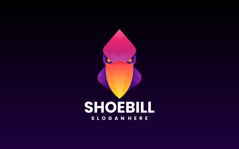 Shoebill Gradient Colorful Logo #235649 - TemplateMonster