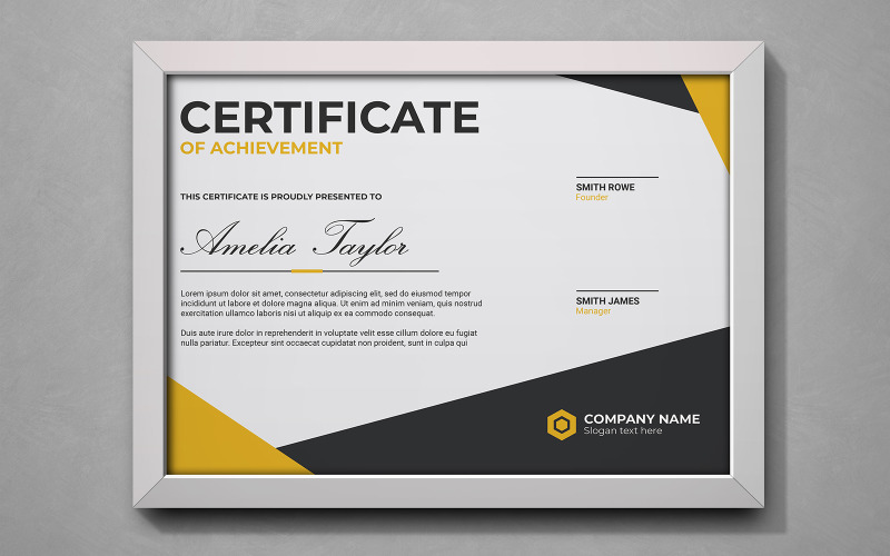 Clean Modern Certificate PSD Templates - TemplateMonster