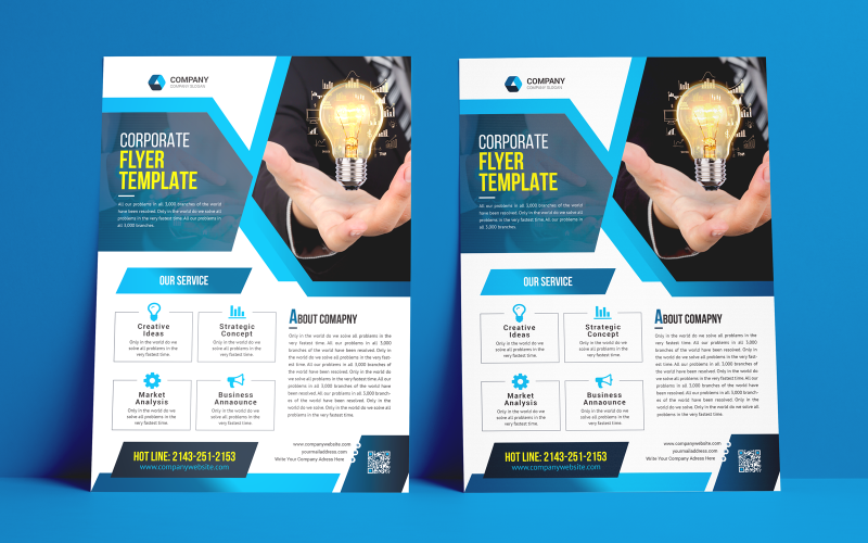 Company Project Business Flyer V.010 - TemplateMonster