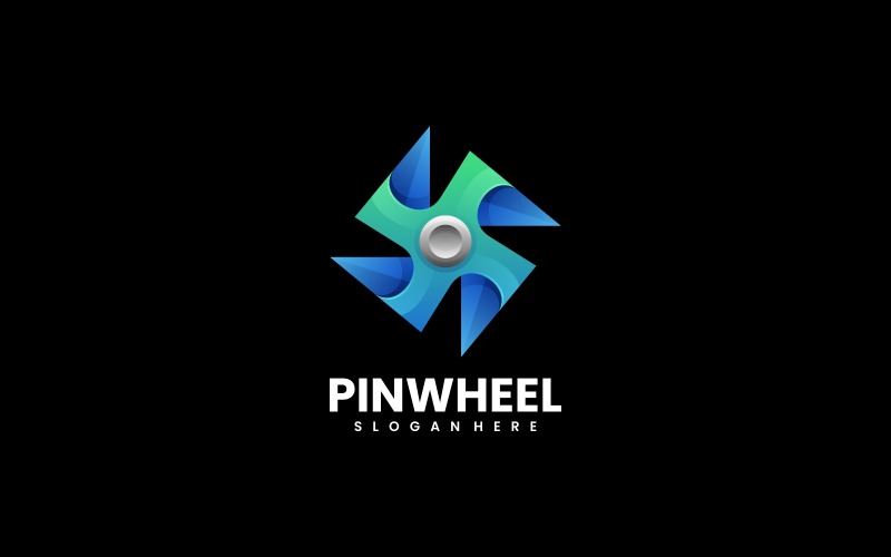 Pinwheel Gradient Logo Style #235866 - TemplateMonster
