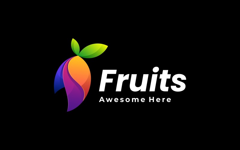 Fruits Gradient Colorful Logo #236035 - TemplateMonster