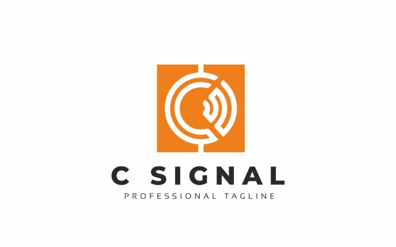 C Letter Signal Wifi Stylish Logo #236192 - TemplateMonster