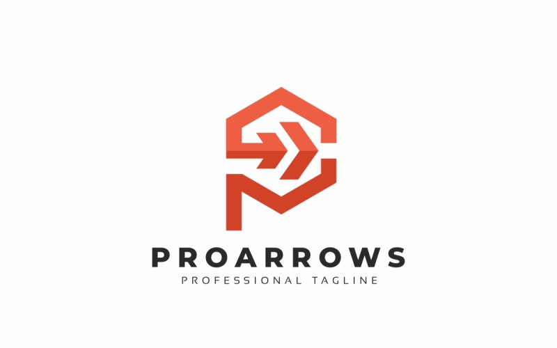 Proarrows P Letter Arrow Logo #236195 - TemplateMonster