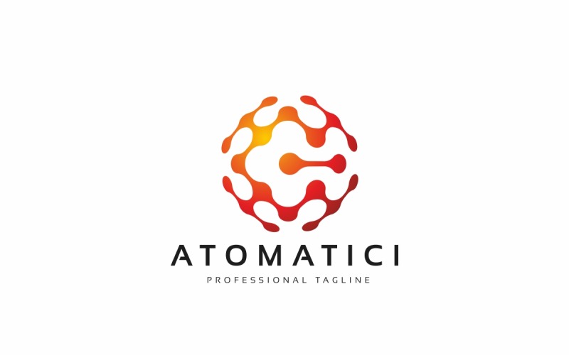 Atom Global Tech Logo Şablonu #236246 - TemplateMonster