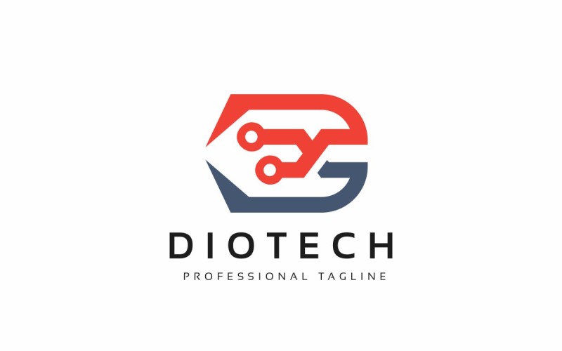 Diotech D Letter Technology Logo #236251 - TemplateMonster