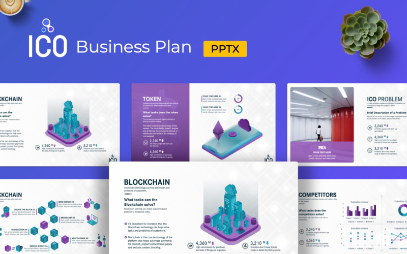 ICO Business Plan Presentation PowerPoint Template