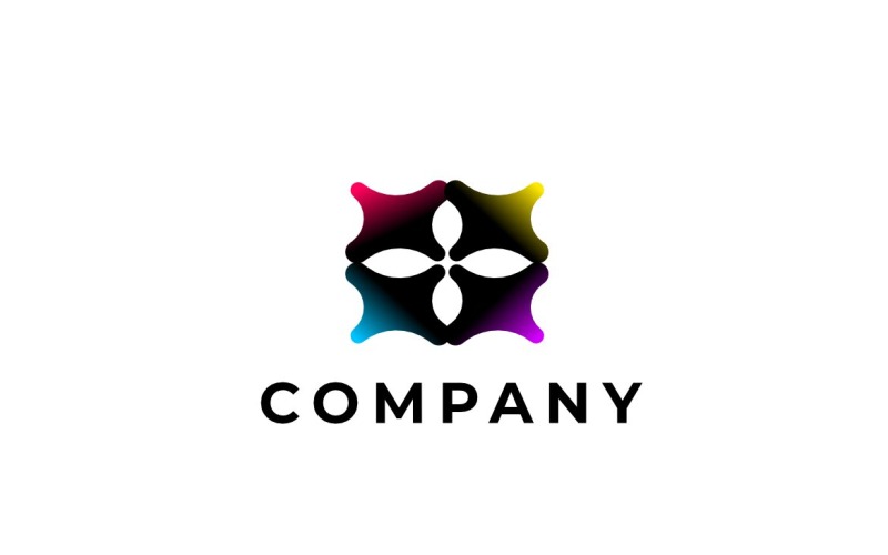 Abstract Gradient Rounded Negative Logo - TemplateMonster