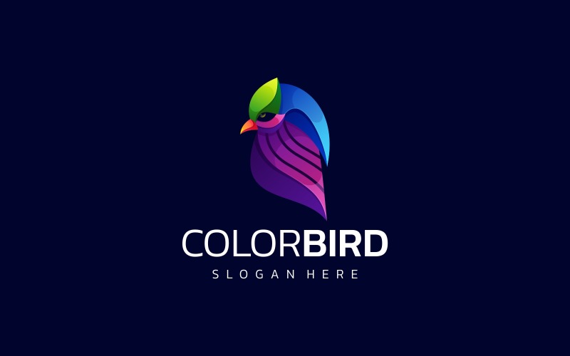 Color Bird Gradient Logo Style #236641 - TemplateMonster