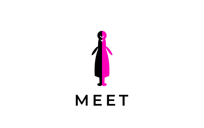 Man Girl Meet Person People Logo #236659 - TemplateMonster