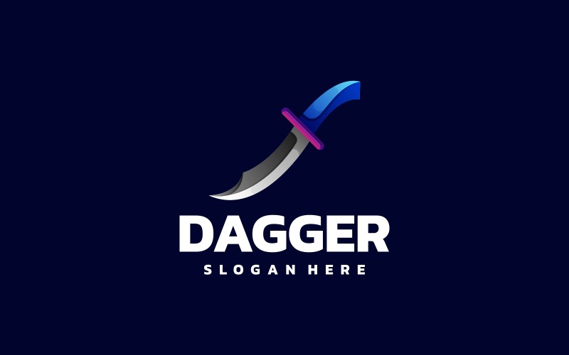 Dagger Gradient Logo Style #236798 - TemplateMonster
