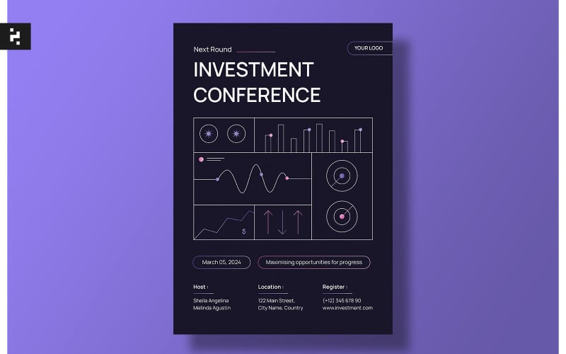 Investment Conference Flyer Template - TemplateMonster
