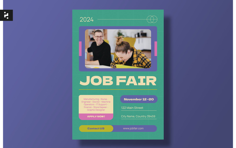 Job Fair Creative Flyer Template #236777 - TemplateMonster