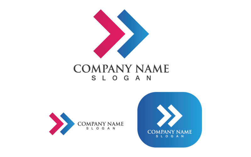 Šipka rychlejší obchodní logo a symbol V12 - TemplateMonster