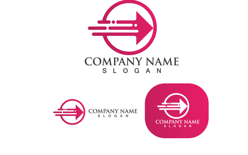 Šipka rychlejší obchodní logo a symbol V5 - TemplateMonster