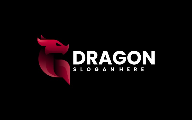 Dragon Color Gradient Logo Style #237394 - TemplateMonster