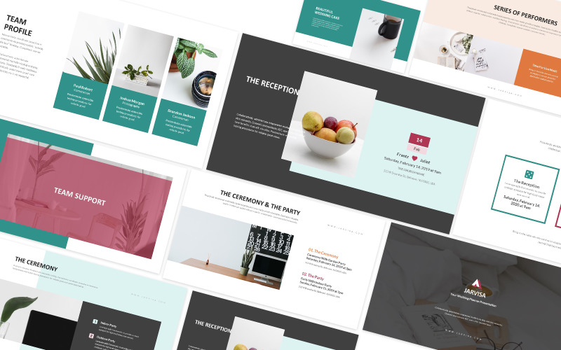 Bröllop PowerPoint-mallar - PPT & PPTX-teman för äktenskapspresentationer