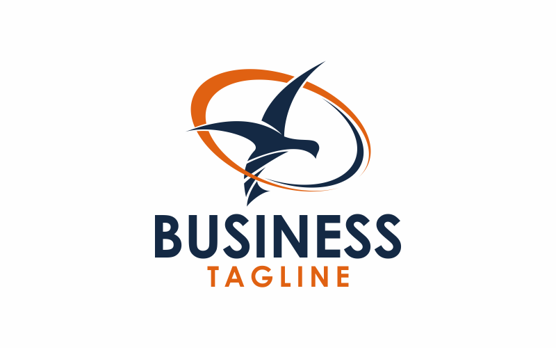 Modèle de logo cercle ovale oiseau #237345 - TemplateMonster