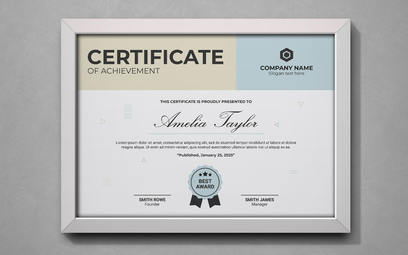 Clean Certificate PSD Templates #237608 - TemplateMonster