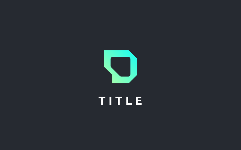 Contemporary Minimalistic D Tech Monogram Logo
