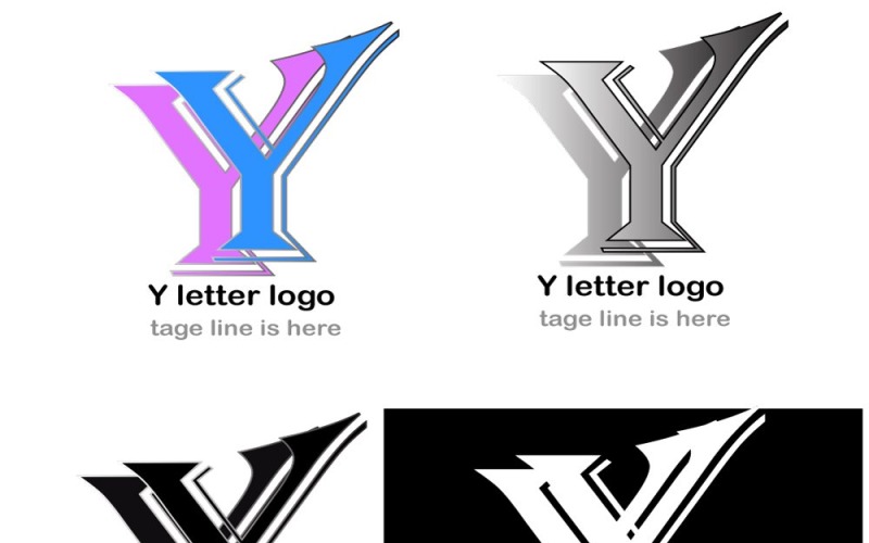Y Harfi Logo_Logo Şablonu #237681 - TemplateMonster