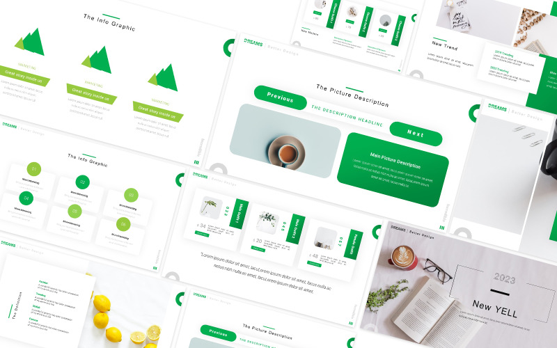 Novo Modelo de Powerpoint Moderno da Yell - TemplateMonster