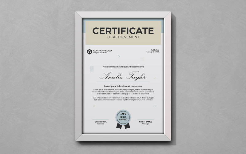 Classic Portrait Certificate PSD Templates - TemplateMonster