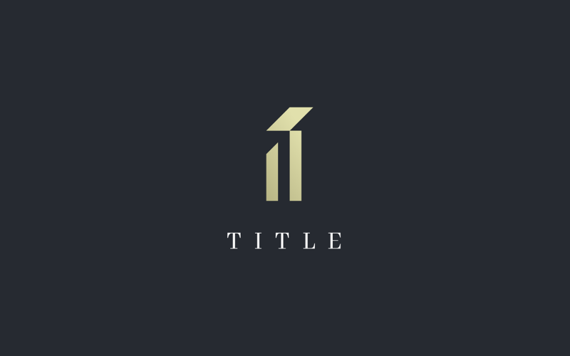 Luxury Prestigious I Golden Monogram Logo - TemplateMonster