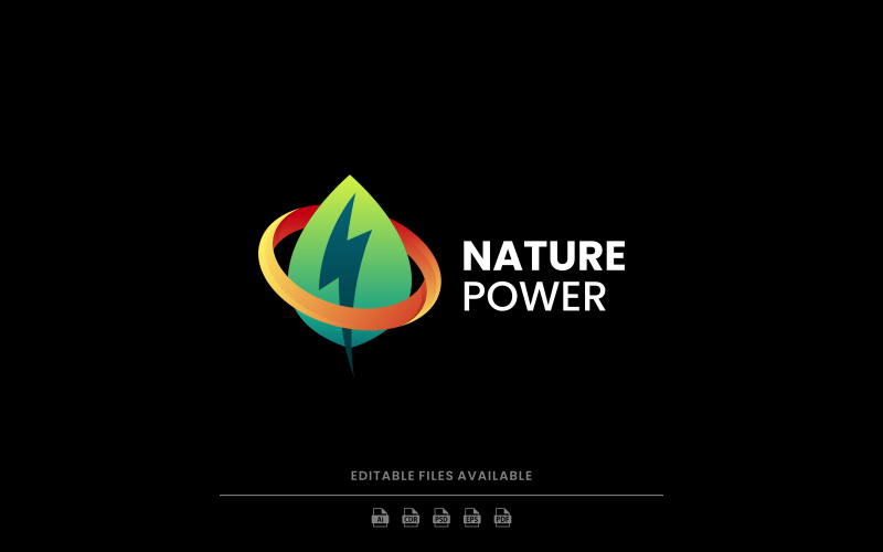 Nature Power Gradient Logo #238358 - TemplateMonster