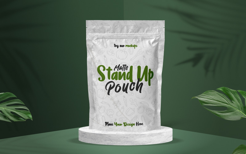 Pouch Up Stand Food-Mockup Package #238483 - TemplateMonster