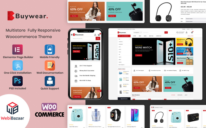 Buywear - Tema de WooCommerce para comercio electrónico en línea mínimo ...