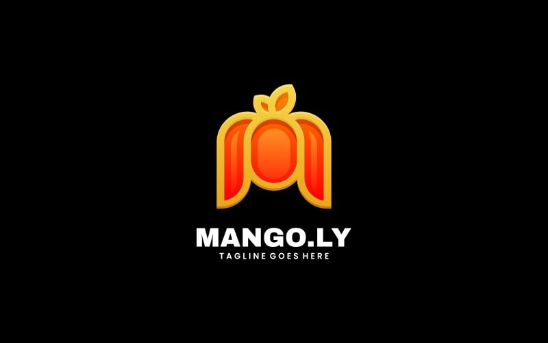 Letter Mango Line Art Logo #238543 - TemplateMonster