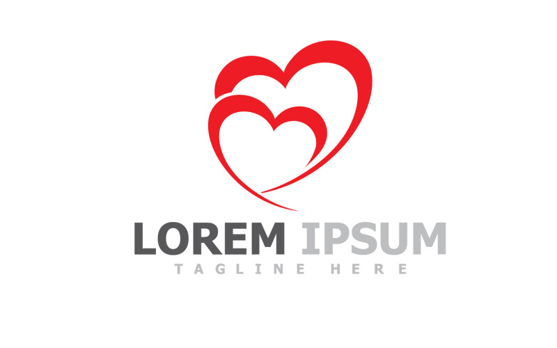 Icono de vector de logotipo de corazón de amor V30