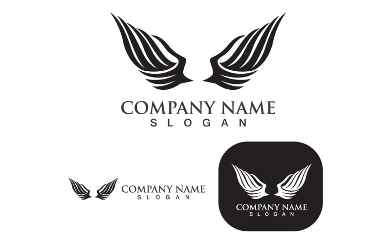 Kanatlı Şahin Kuş Logo Şablonu Vektör V4 - TemplateMonster