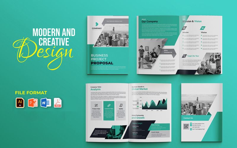 Modello di proposta commerciale moderno - TemplateMonster