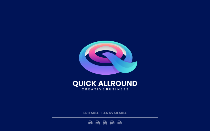 Letter Q Gradient Colorful Logo Design - TemplateMonster
