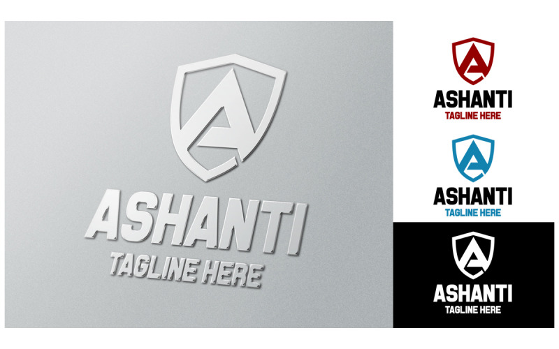 Ashanti - Buchstabe A-Schild-Logo-Vorlage - TemplateMonster